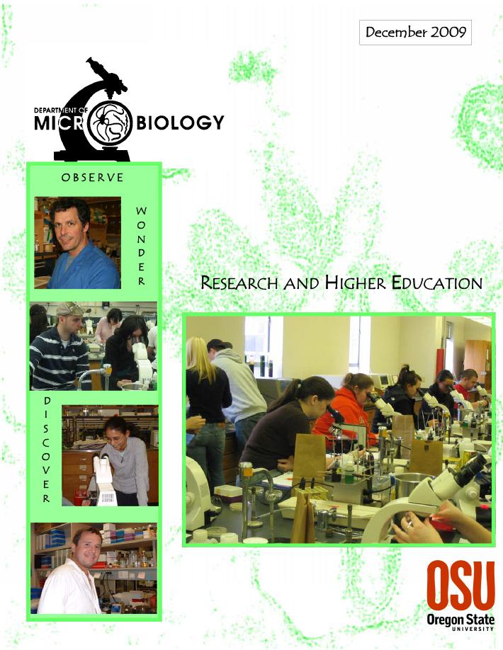2009 Newsletter | Department of Microbiology